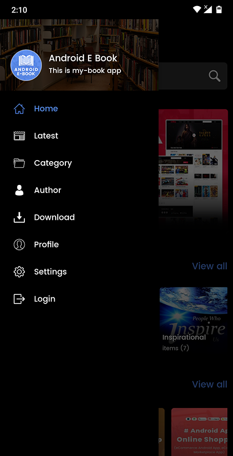 Android EBook App (Books App, PDF, ePub, Online Book Reading, Download ...